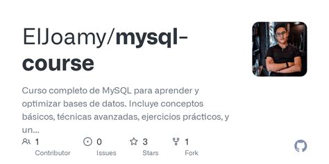 github eljoamy mysql course curso completo de mysql para aprender y optimizar bases de datos