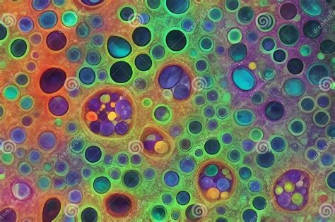 A Microscopic View Of A Cellular Pattern Rendered In A Spectrum Of Pastel Shades Generated By Ai