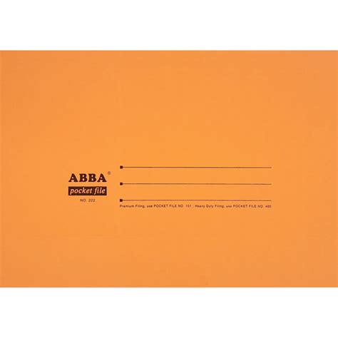 Abba No 222 Pocket File U Trading And Supplies Sdn Bhd