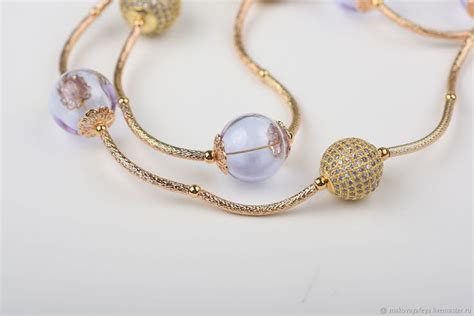 Колье с муранским стеклом Лаура лэмпворк бусы в интернет магазине на Ярмарке Мастеров Колье