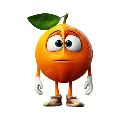 인공 지능 오렌지 과일 마스코트 오렌지 아이 오렌지 Psd 주황색 Png 일러스트 및 Psd 이미지 무료 다운로드