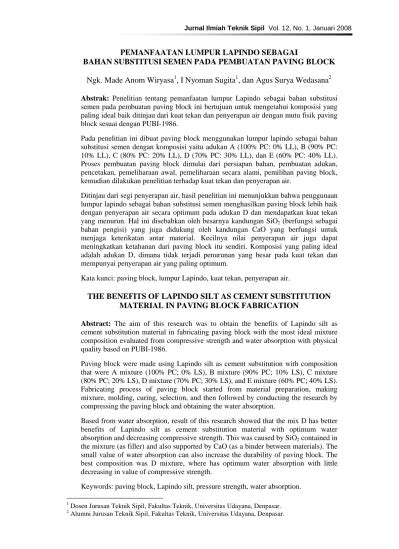 Top Pdf Klasifikasi Paving Block Berdasarkan Cara Pembuatan