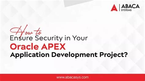 Ppt Oracle Apex Application Development Services Abaca Systems