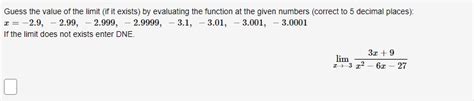 Solved Guess The Value Of The Limit If It Exists By Chegg
