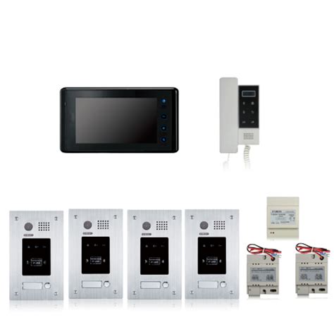 V Tek V Tek Kit6 Video Intercom Kit 7 Screen Audio And 4 Card Reader Essential Security Supplies