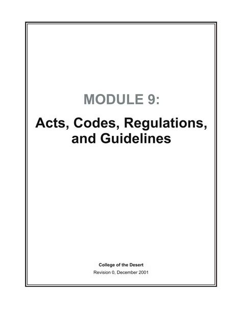 Pdf Module 9 Acts Codes Regulations Andmodule 9 Acts Codes