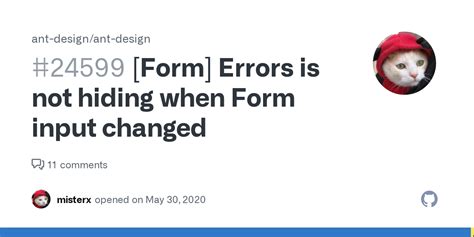 Form Errors Is Not Hiding When Form Input Changed Issue Ant Design Ant Design Github