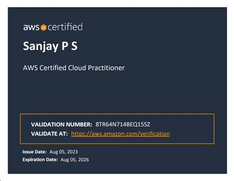 Aws Tcs Cloudpractitioner Certificationachieved Cloudcomputing Sanjay P S