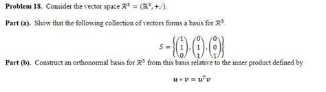 solved problem 18 consider the vector space r3 r3 ⋅