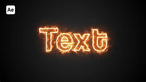 How To Create Electric Burning Text Effect In After Effects After Effects Tutorial Youtube
