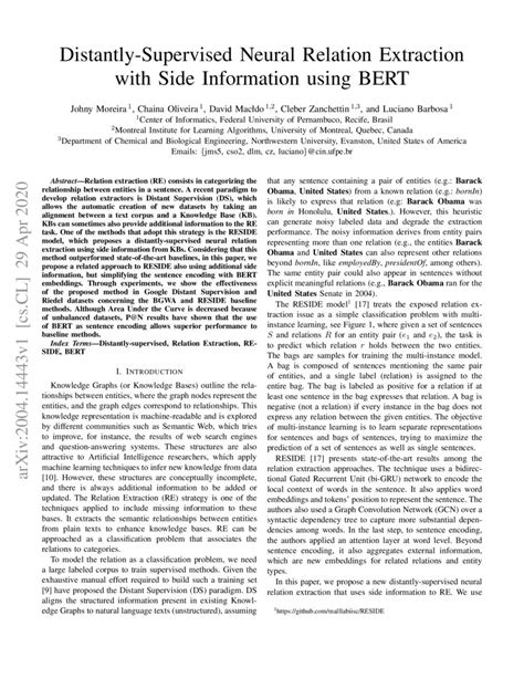 Distantly Supervised Neural Relation Extraction With Side Information