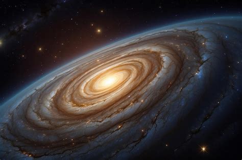 Premium Photo A View From Space To A Spiral Galaxy And Stars Universe
