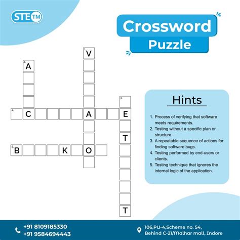 Test Your Knowledge With Our Software Testing Crossword Challenge Software Testing Edu Ste