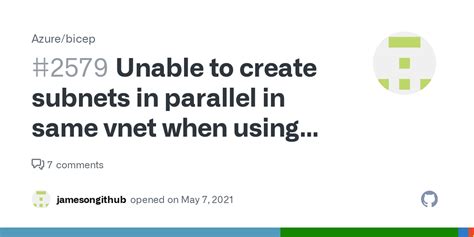 Unable To Create Subnets In Parallel In Same Vnet When Using Nested Deployment Conflict Error
