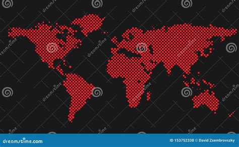 Halftone Circle Pattern World Map Background Stock Vector Illustration Of Halftone Computer