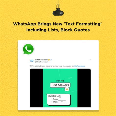 Whatsapp Brings New Text Formatting Including Lists Block Quotes Natchi Lazarus