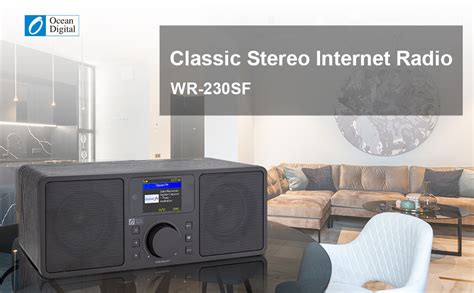 Amazon.com: Ocean Digital FM Wi-Fi Internet Radio WR-230SF Alarm Clock ...