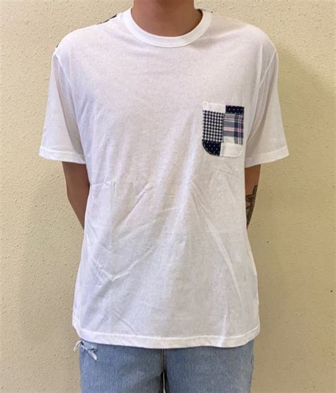 앤드앤드 부분린넨 포켓패치 반팔티 2color 어깨라인 원단이 다르게 나온 코튼리넨 원단 반팔