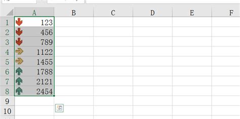 Excel数据对比升降箭头 360新知