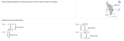 Solved Write An Iterated Integral Of A Continuous Function F Chegg