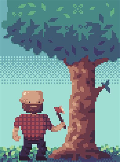 Pixilart Lumberjack By Orbitron