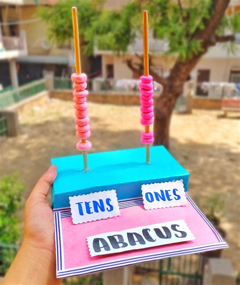 Two Digit Number Abacus Model In 2025 Math Projects Math Activities Math Crafts