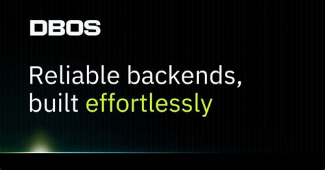 Dbos Open Source Durable Execution