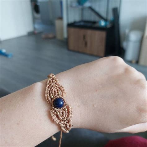 Macrame Bracelet Diy Kit Bracelet Kit With Healing Stone Macrame Bracelet Tutorial Larimar