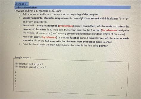 Solved O Exercise 3 Problem Description Develop And Run A C