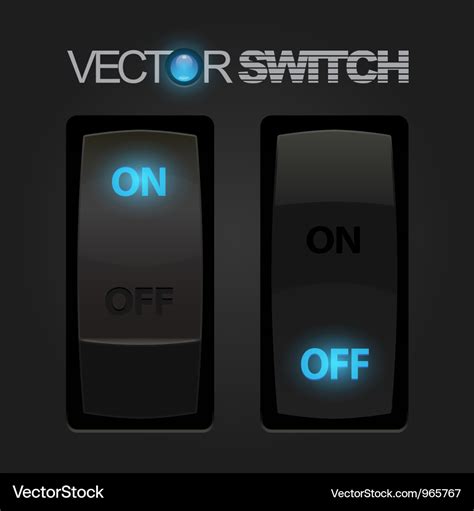 Realistic Toggle Switch Royalty Free Vector Image