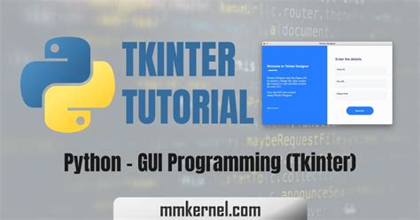 How To Create Gui Application With Python And Tkinter