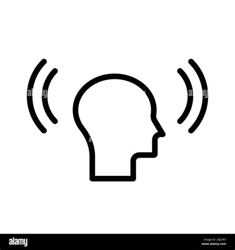 Mind Awareness Icon Flat Set In Black And White Color Outline Vector