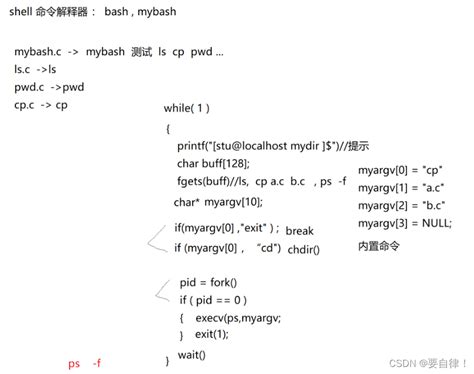 linux 实现mybash、mybash优化、linux调试 csdn博客