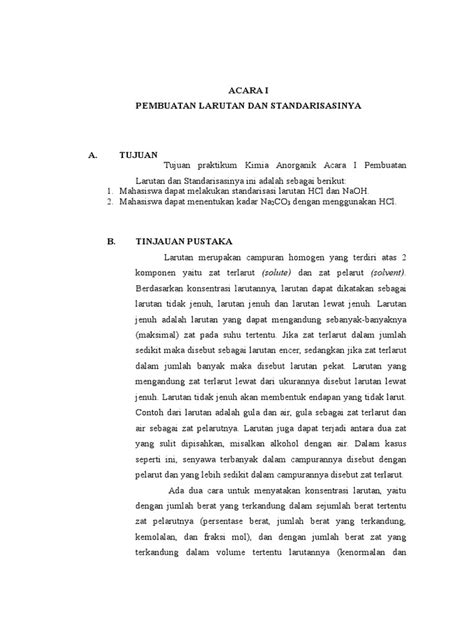 Standardizing Solutions And Determining Concentration Pdf