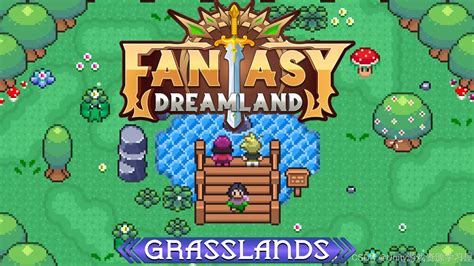 【unity草地风格2d地图资源包】2d Topdown Grasslands Tileset Fantasy Dreamland