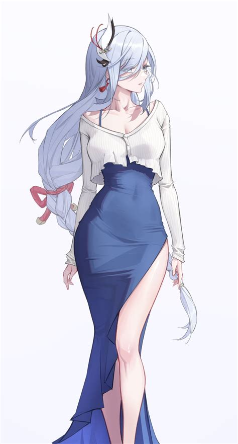 Shenhe Genshin Impact Drawn By Chamuhz Danbooru