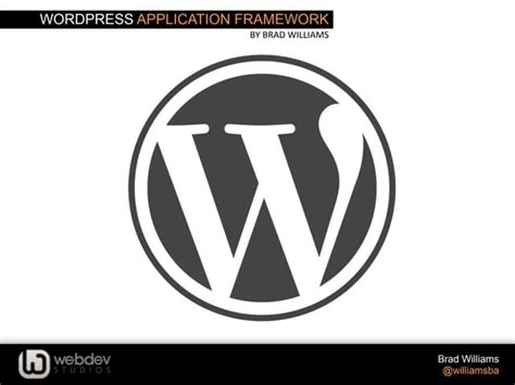 using wordpress as an application framework ppt