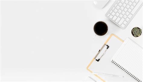 Premium Photo Minimal Office Desk Table Top View