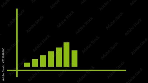 Growing Business Bar Chart Animation Green Graph With Arrows