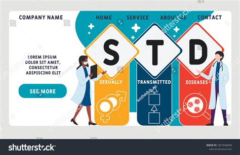Vector Website Design Template Std Sexually Stock Vector Royalty Free 1821846050 Shutterstock