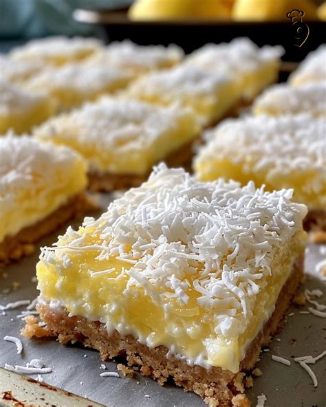 Lemon Coconut Cream Squares Nine Recipes