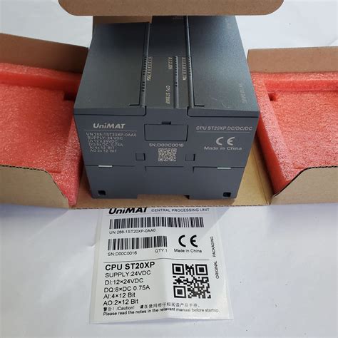 unimat cpu st20xp transistor 12di do 4ai ao 200 smart programmable