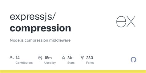 GitHub Expressjs Compression Node Js Compression Middleware