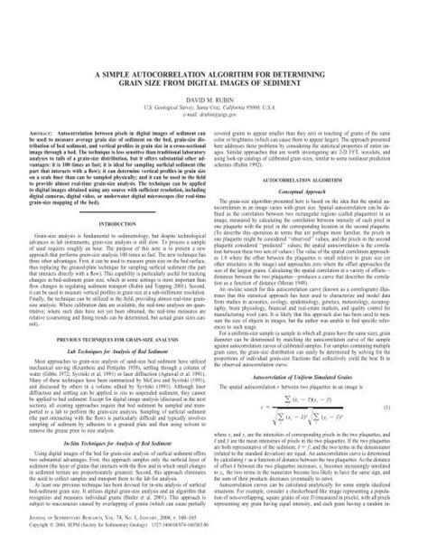 A Simple Autocorrelation Algorithm For Determining Grain Size