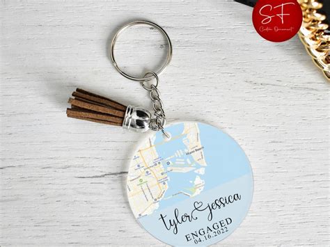 Custom Engagement Map Ornament Engagement Map Ornament Custom Engaged