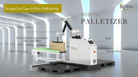 robotic arm palletizing with gripper bags pellet carton palletizing