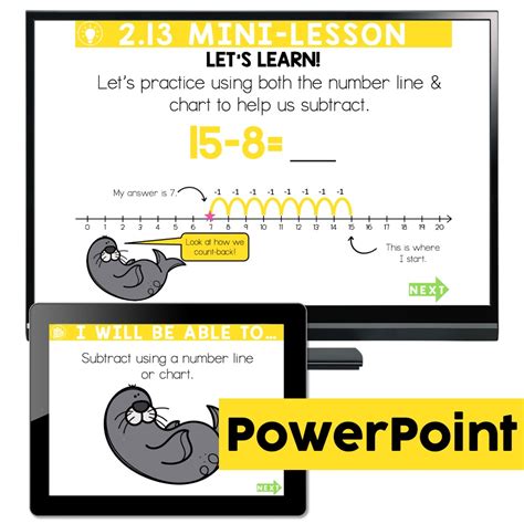 Lucky To Learn Math Subtract With Tools Lesson 213 Teaching Slides Powerpoint Lucky