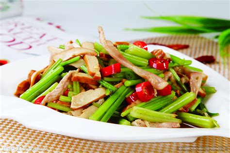 香芹炒香干摄影图 传统美食 餐饮美食 摄影图库 昵图网nipic