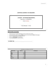 Practice Exam Paper Essay Questions And Answers Pdf CS2103 T NATIONAL UNIVERSITY OF
