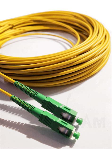 Fiber Optic Cable SC APC to SC APC Simplex Singlemode μm Compatible with FTTH cables